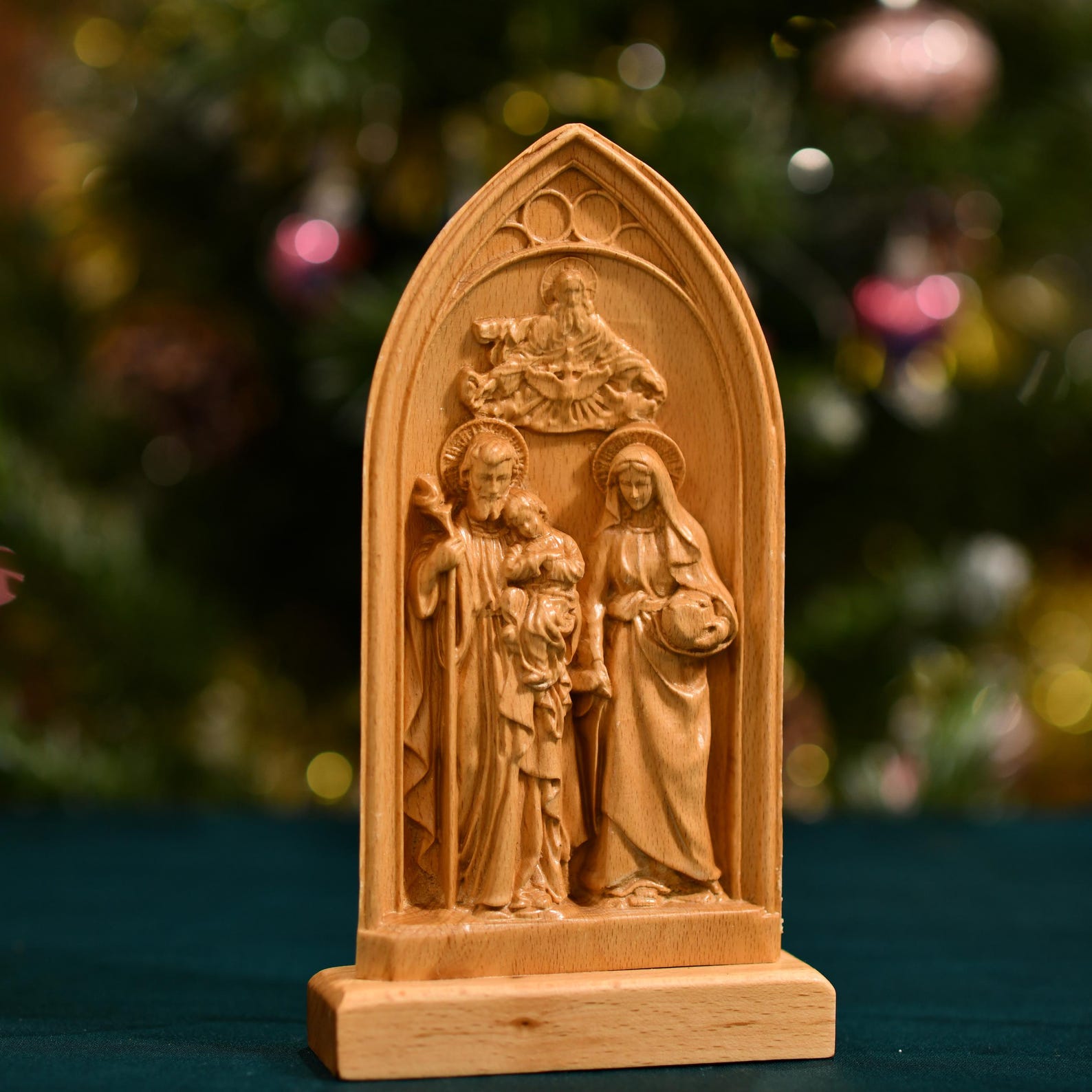 Holy Family and Holy Trinity Desktop Figurine Religious Home Decor ...