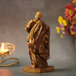 St. Matthew the Apostle Wooden Statue Vintage Style Handmade Home Decor ...