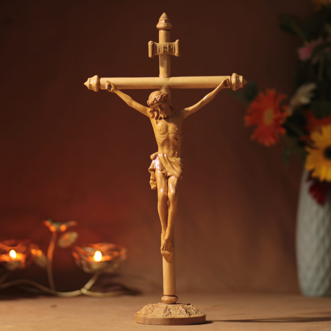 Jesus Christ Crucifix Catholic Cross Wall Crucifix Wooden Religious ...