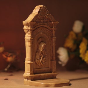 Blessed Virgin Mary Catholic Mini Altar Wooden Altar Jesus Christ Art ...