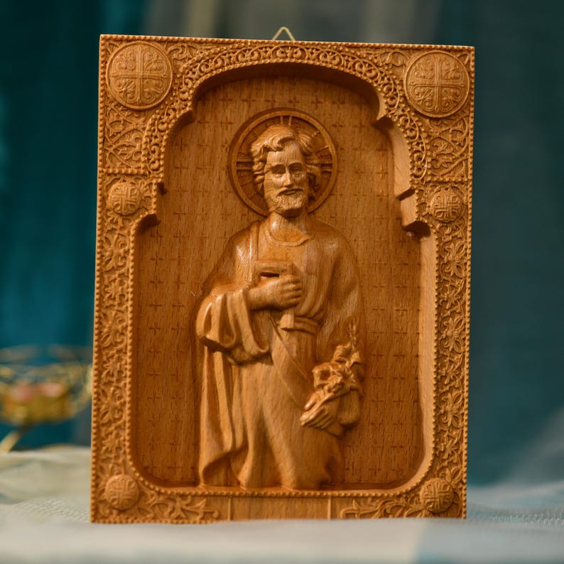 St. Joseph the Worker Wall Art Saint Icon Wooden Altar Catholic Gifts ...