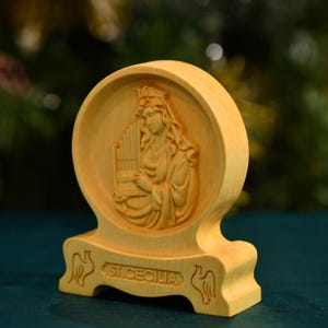 St. Cecilia Patron Saint Desktop Figurine Catholic Car Accessories ...