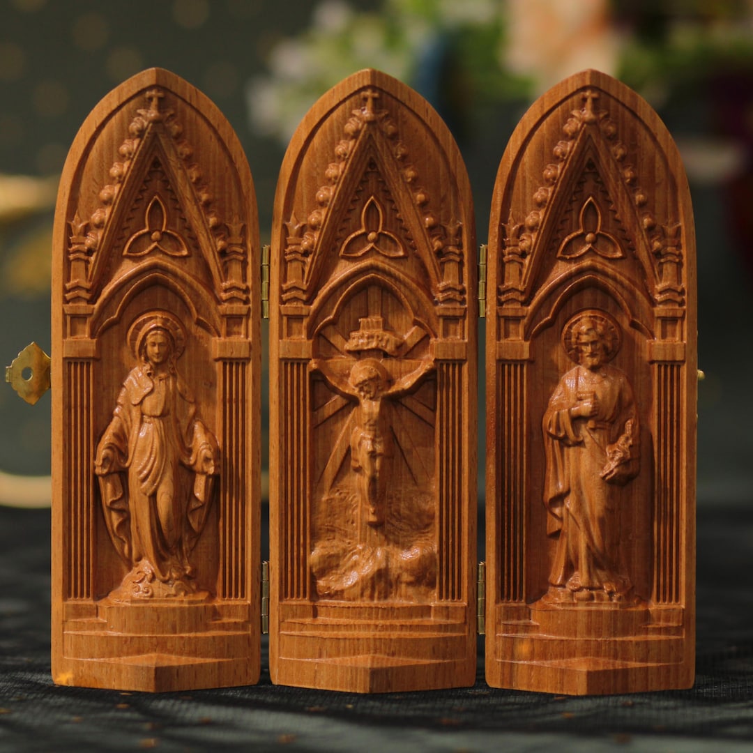 Portable Holy Family Religious Icon Prayer Altar Catholic Virgin Jesus ...