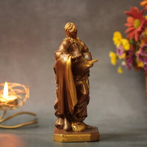 St. Matthew the Apostle Wooden Statue Vintage Style Handmade Home Decor ...