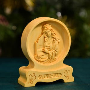 St. Cecilia Patron Saint Desktop Figurine Catholic Car Accessories ...