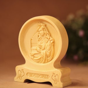 St. Cecilia Patron Saint Desktop Figurine Catholic Car Accessories ...