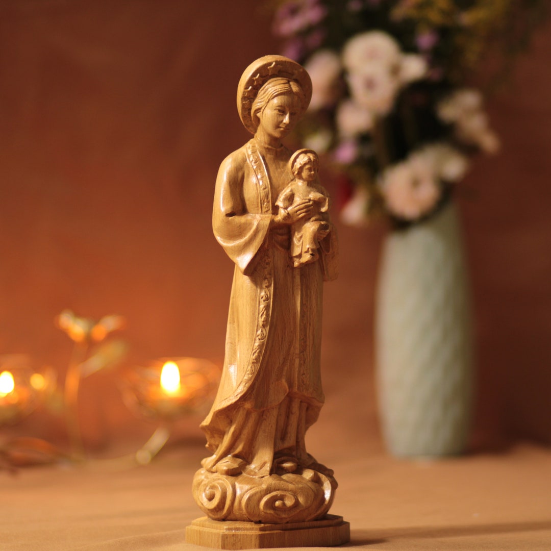 Our Lady of La Vang and Child Jesus Renaissanc Wooden Religious Gifts ...