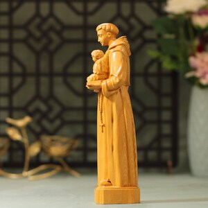 16 Inches Saint Anthony Catholic Icon Wooden Statue Religious Gifts ...