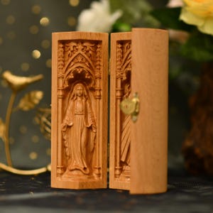 Holy Family Catholic Triptych of the Virgin Mary Jesus Christ St Joseph Portable Altar Catholic ...