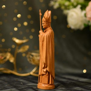 Pope Saint John Paul II Wooden Figurine Statues Holy Figurine Religious ...