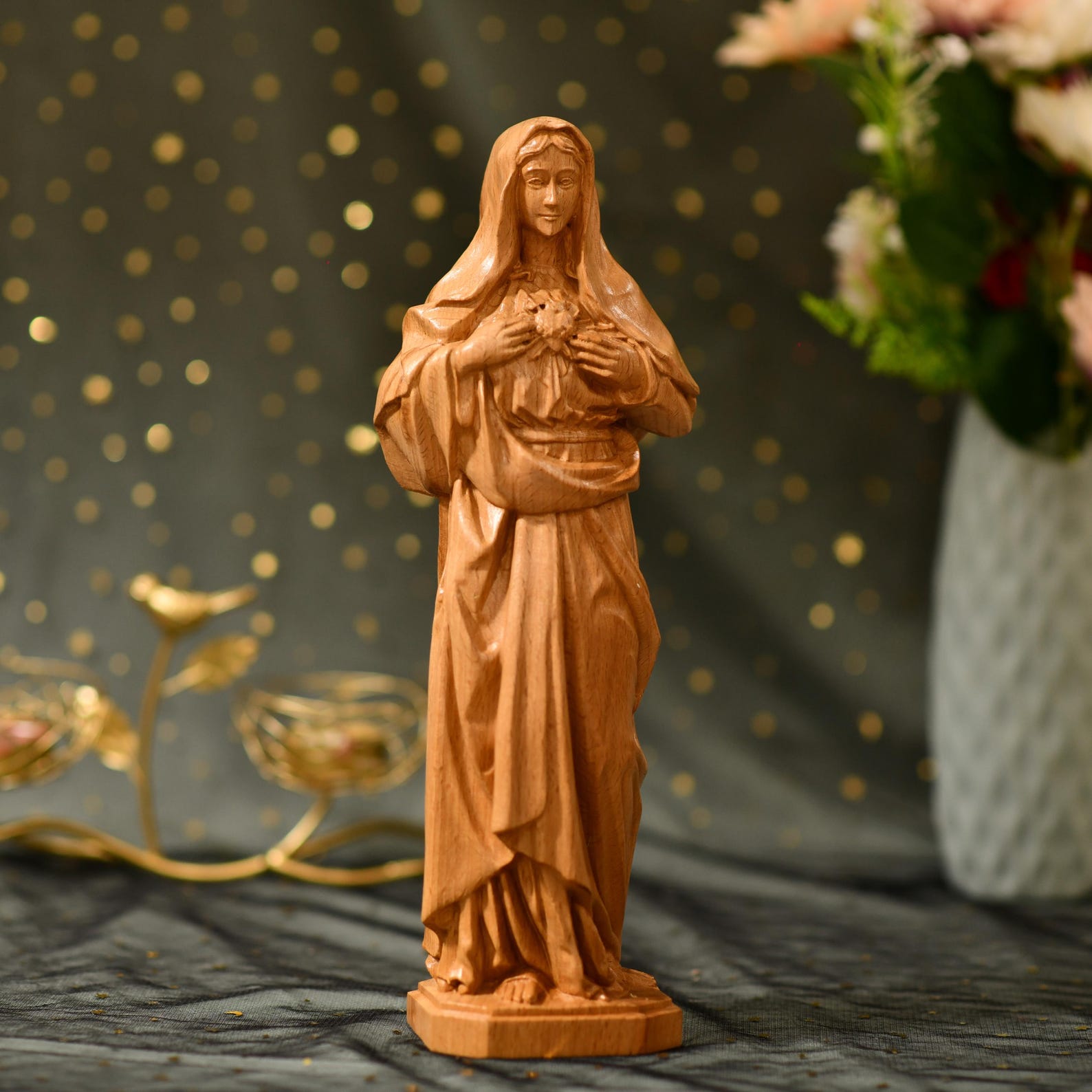 Statue of Immaculate Heart of Mary Orthodox Icon Home Decor Christian ...
