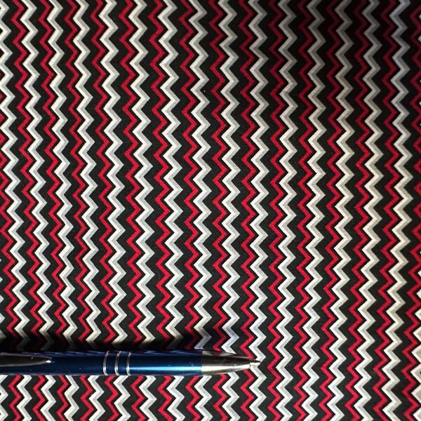 Red Chevron Fabric - Etsy
