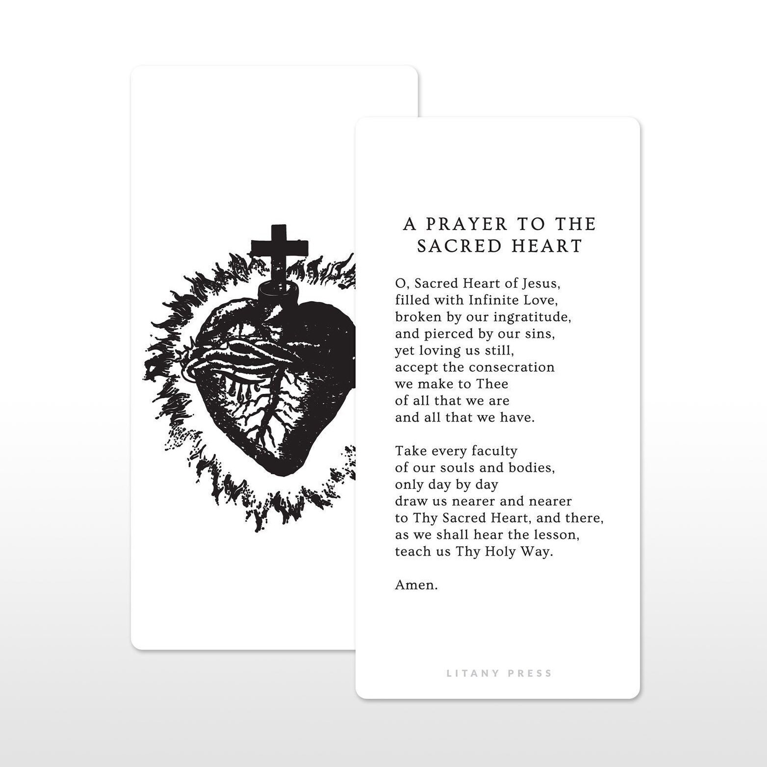 Sacred Heart Prayer Card - Etsy