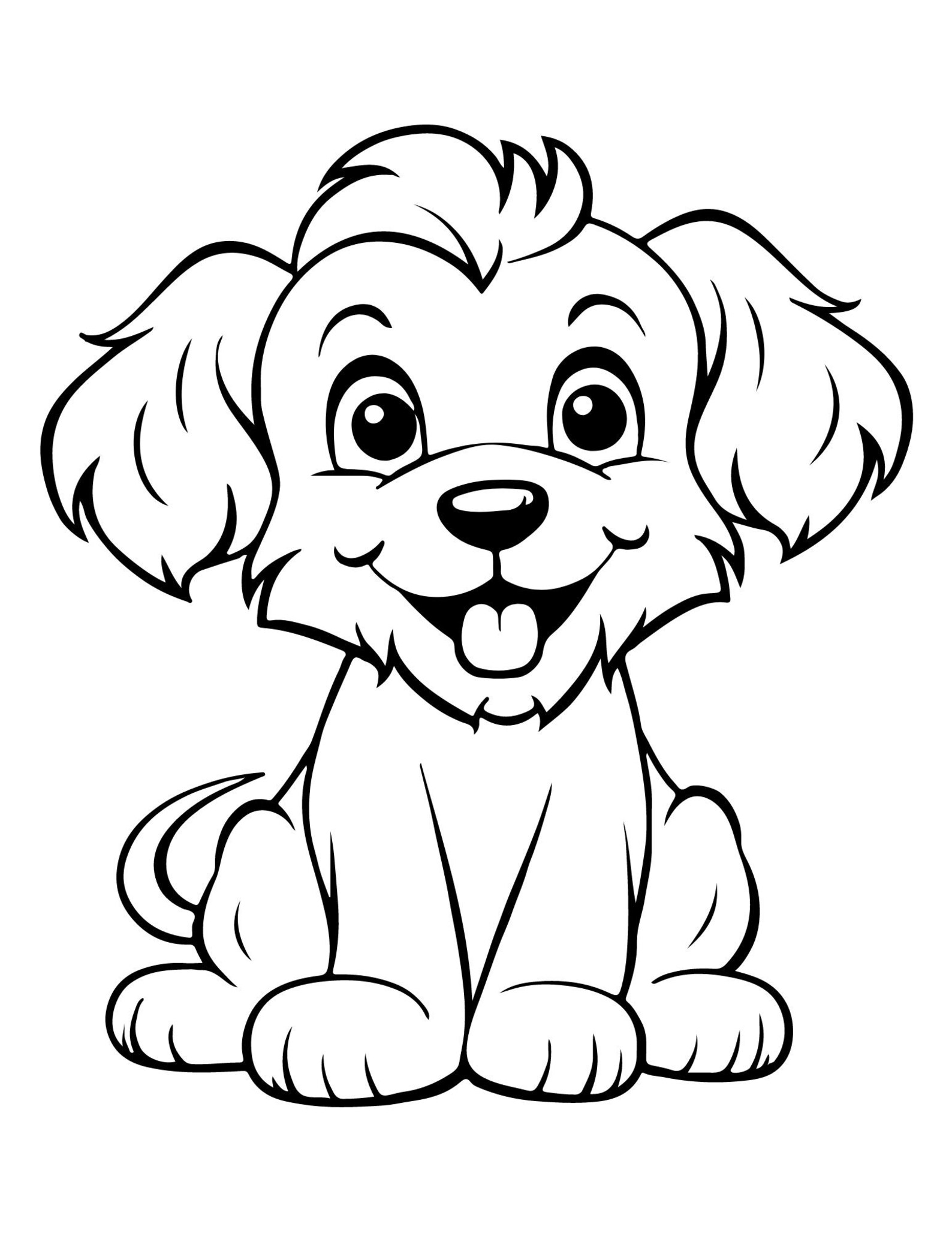 Puppy Coloring Pages | Printable Cute Puppy Designs for Kids & Adults ...