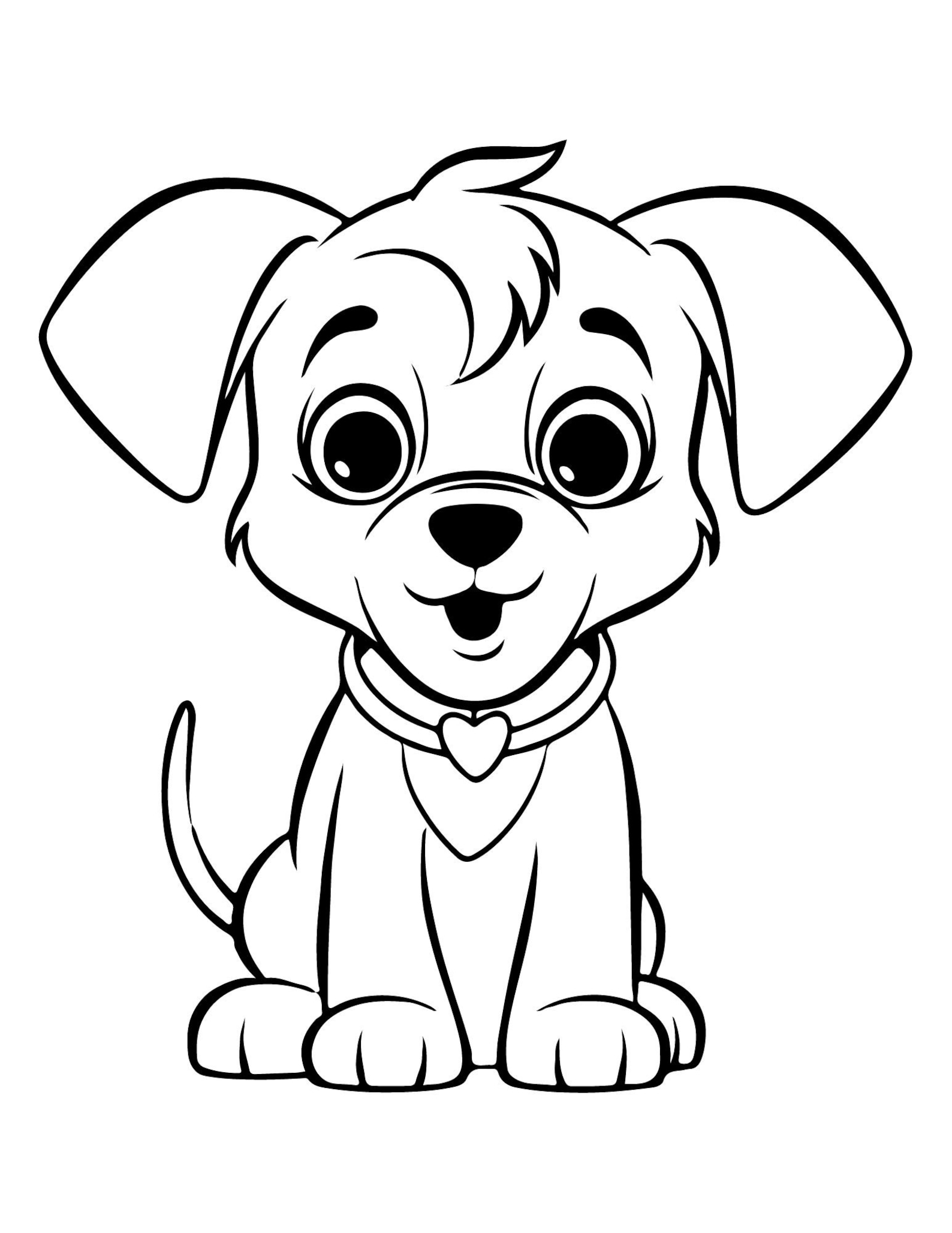 Puppy Coloring Pages Printable Cute Puppy Designs for Kids & Adults 60 ...