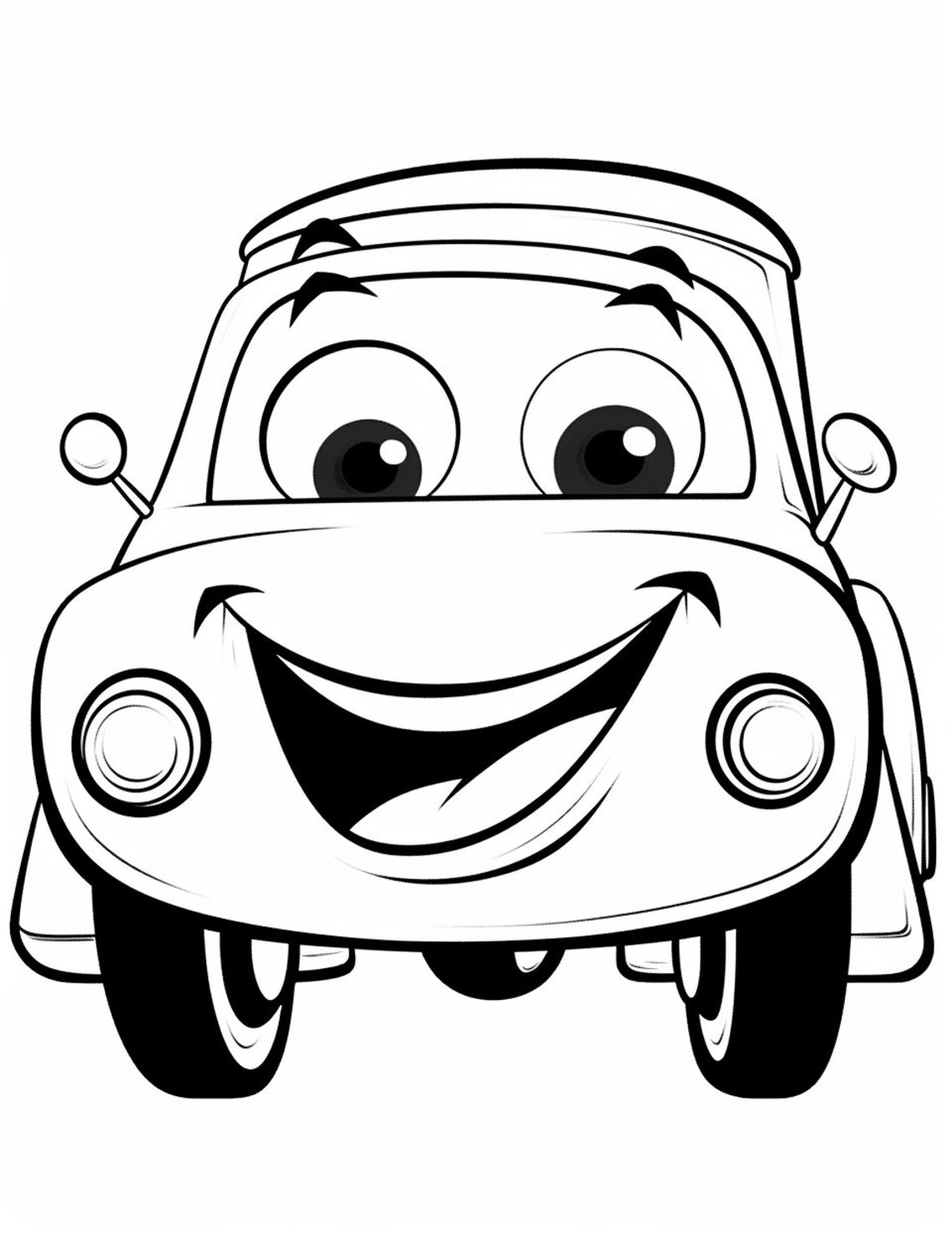 50 Car Coloring Sheets, Vintage Car Coloring Sheets,funny Classic Car ...