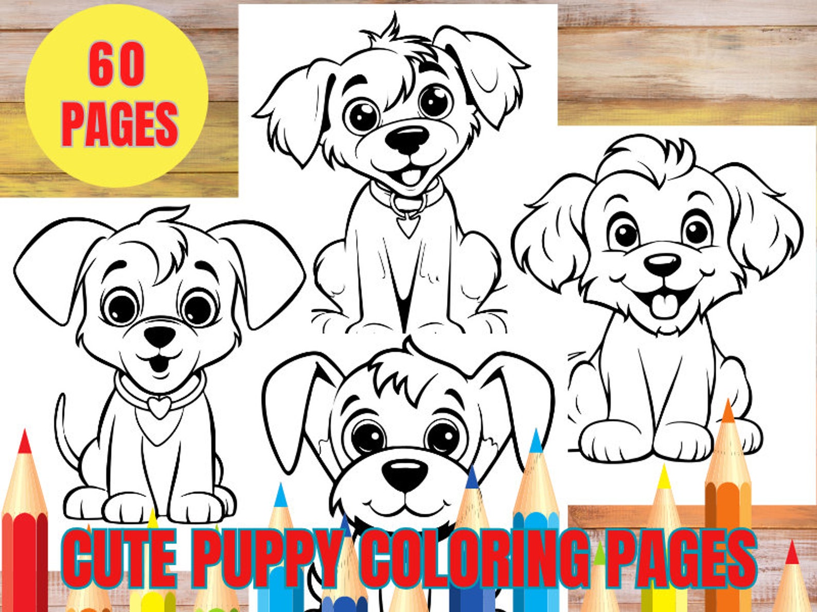 Puppy Coloring Pages | Printable Cute Puppy Designs for Kids & Adults ...