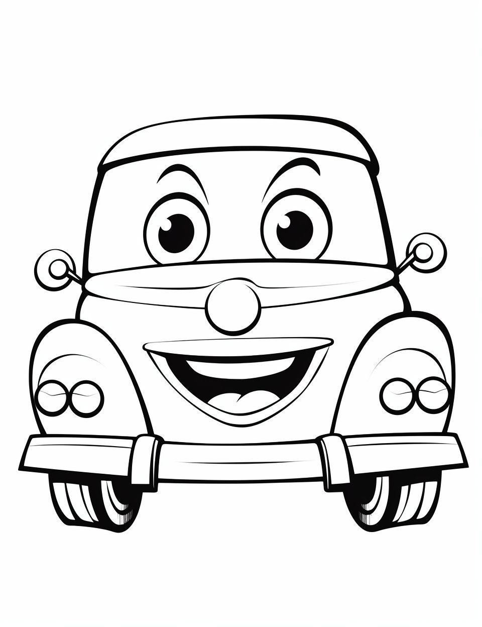 50 Car Coloring Sheets, Vintage Car Coloring Sheets,funny Classic Car ...