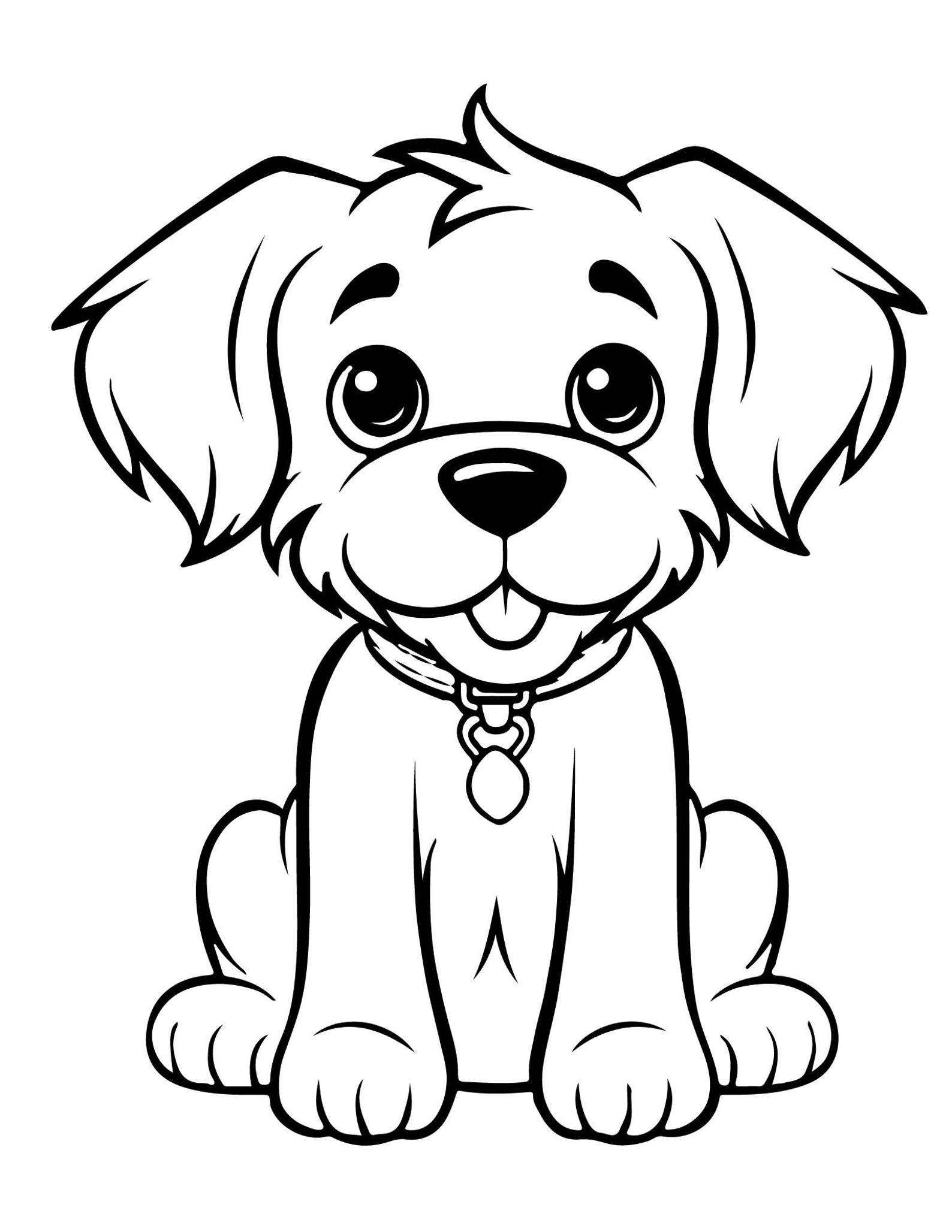 Puppy Coloring Pages | Printable Cute Puppy Designs for Kids & Adults ...