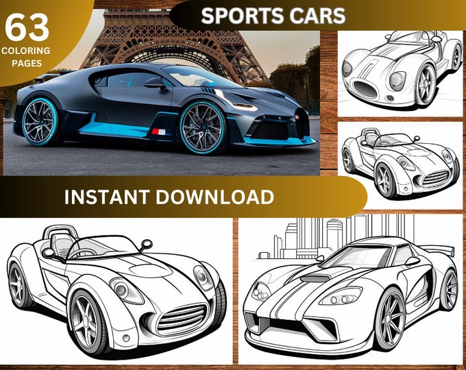 30 Cool Car Coloring Book Pages, Coloring Pages for Kids and Adults ...