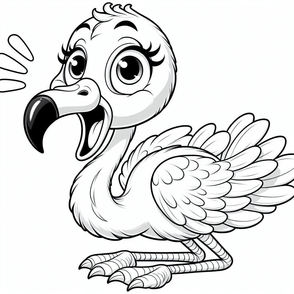 Flamingo Coloring Pages for Kids, Printable Animal Coloring Sheets ...