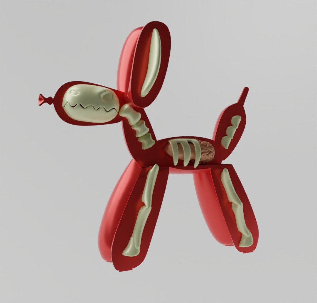 Balloon Dog Flayed Open Fan Art Toy Instant Download STL File for 3D ...