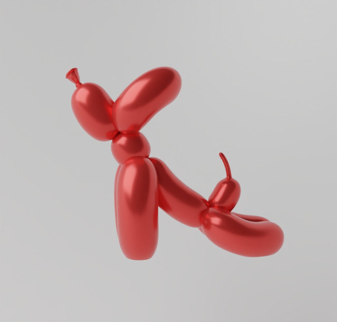 Balloon Dog Stretching Fan Art Toy Instant Download STL File for 3D ...