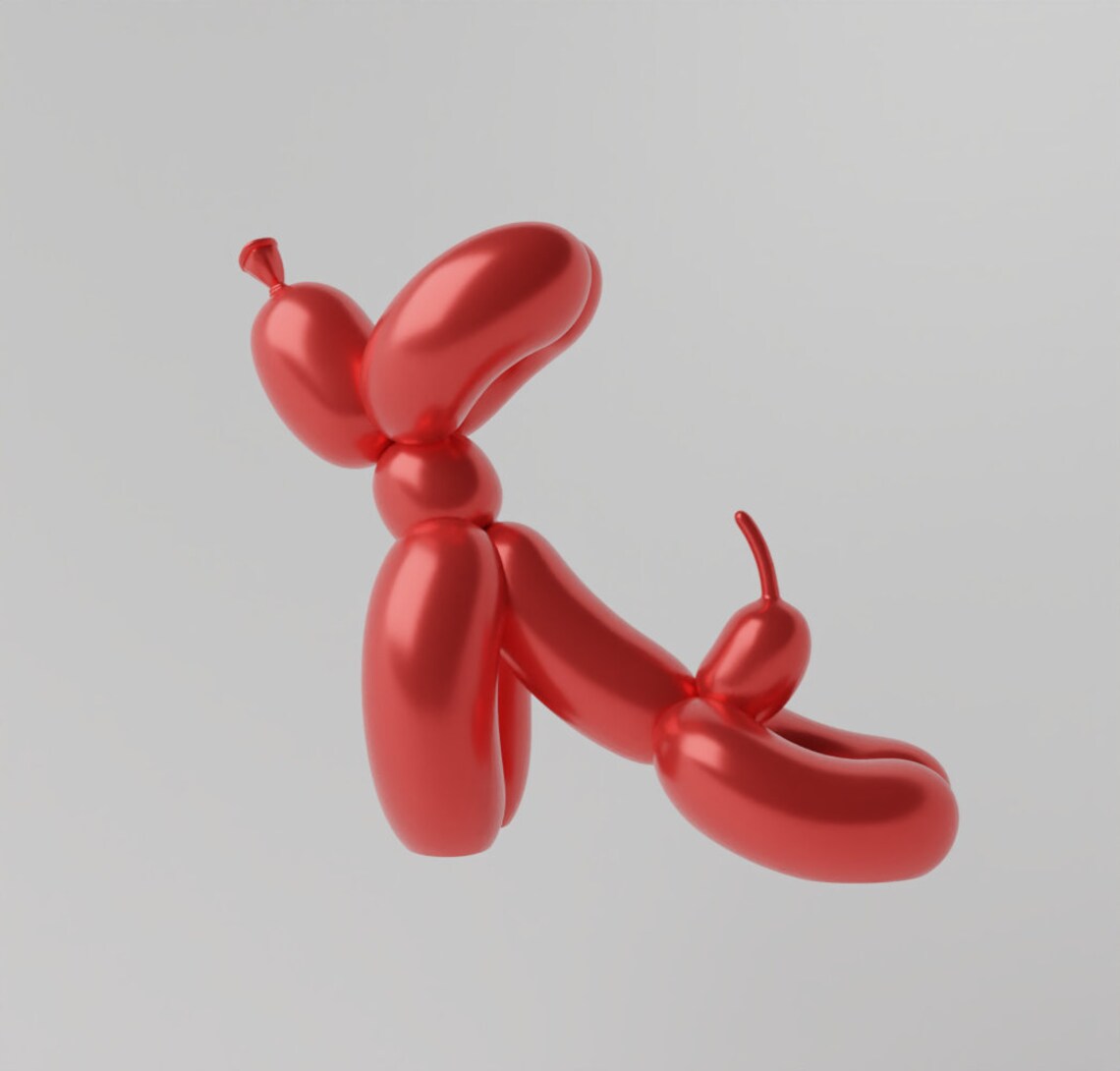 Balloon Dog Stretching Fan Art Toy Instant Download STL File for 3D ...