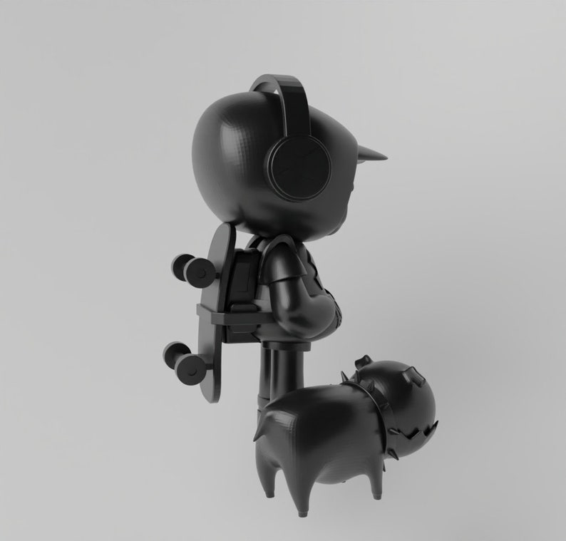 Mr Bone Skate Kid X Pupu Aliens Fan Art Toy Instant Download STL File ...