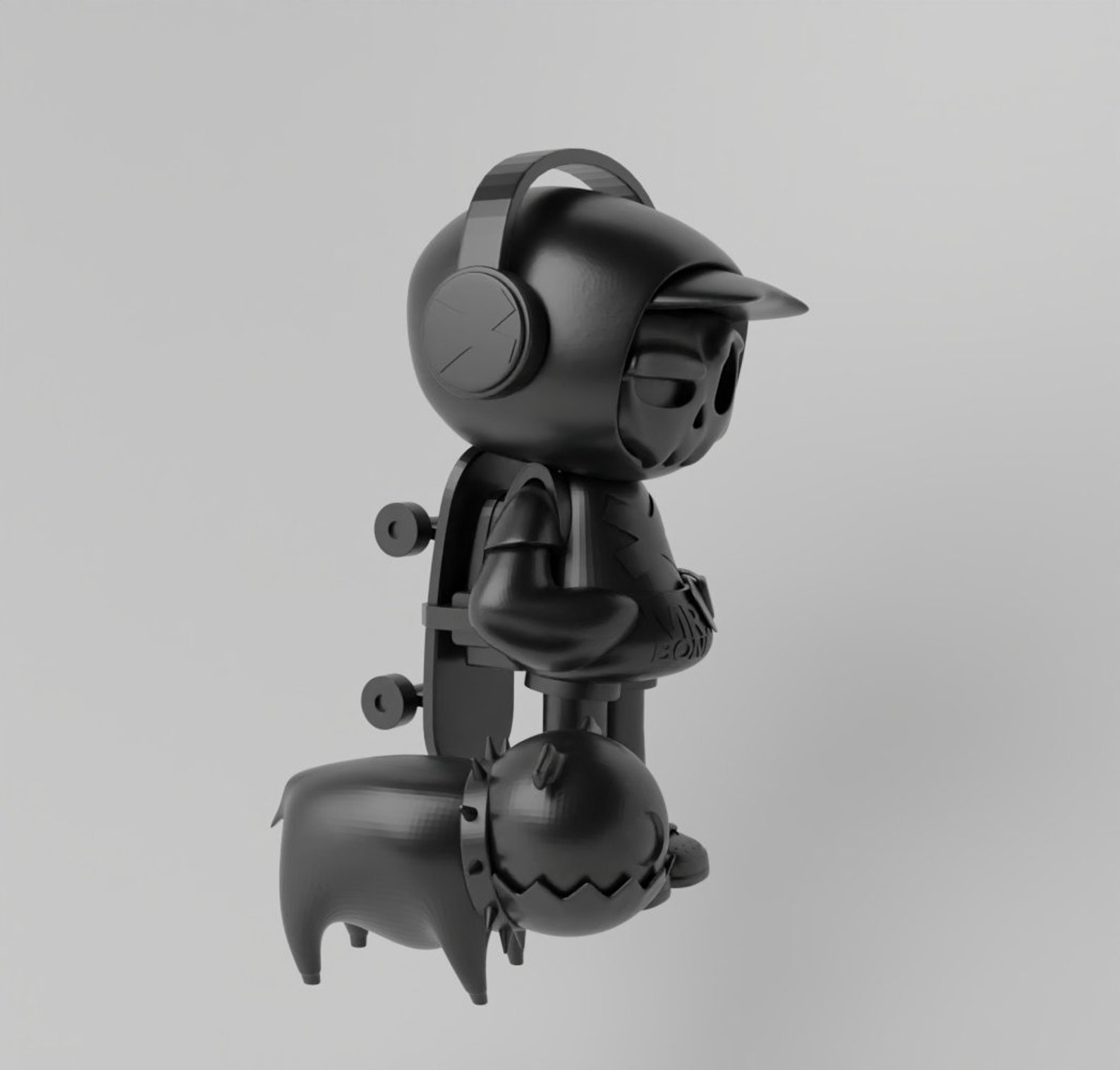 Mr Bone Skate Kid X Pupu Aliens Fan Art Toy Instant Download STL File ...