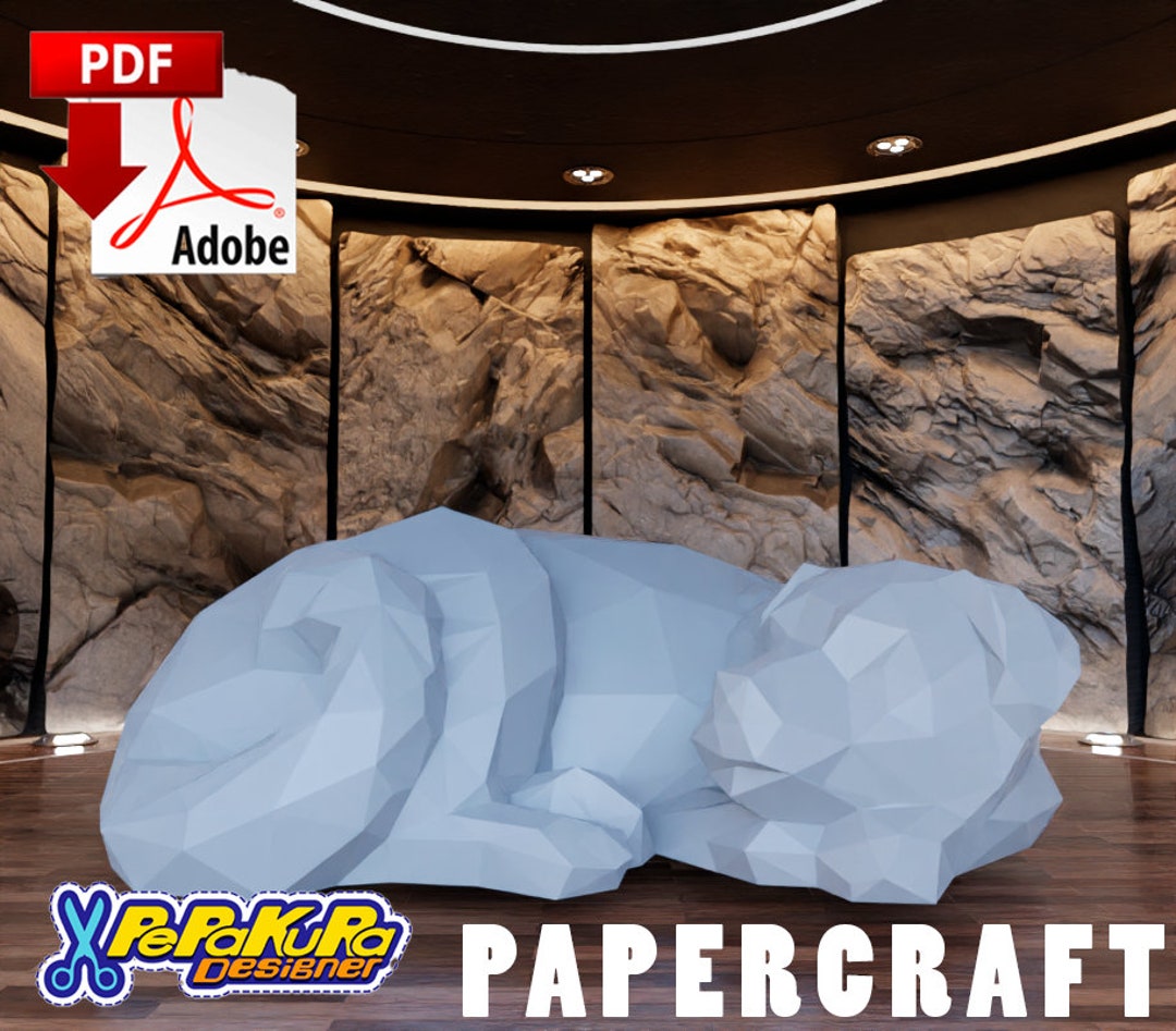 Dog Sleeping Papercraft - Etsy