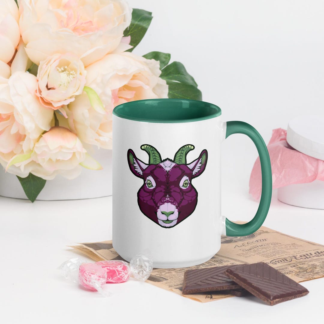 Goat Mug With Accent Color - Etsy