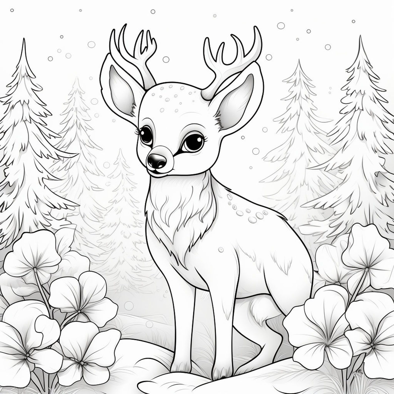 Printable Coloring Pages, Set of 6 Coloring Pages, Christmas Coloring ...