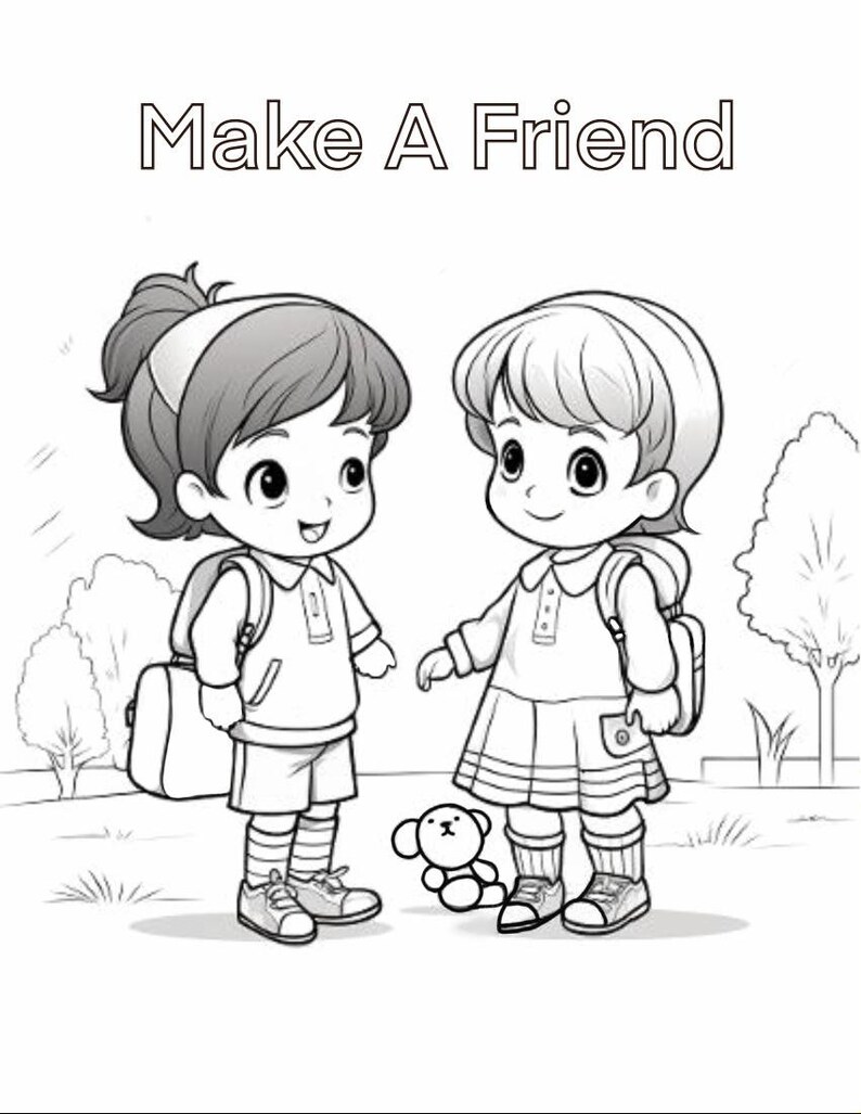 Printable Coloring Pages, Set of 4 Different Coloring Pages, Be Kind ...