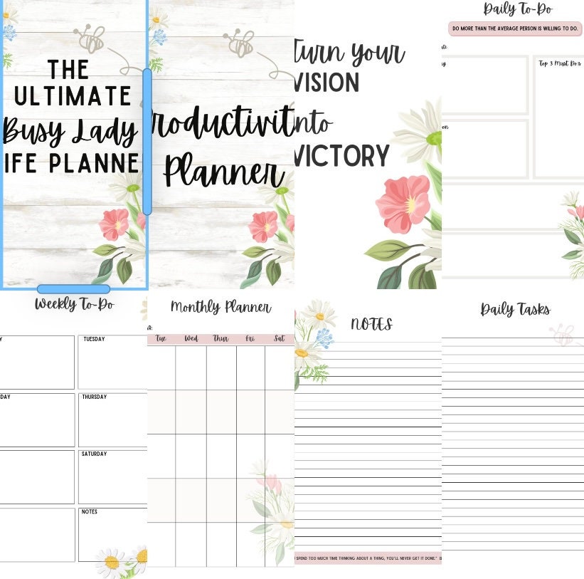 Printable Planner, Ultimate Productivity Planner, All in One Planner ...