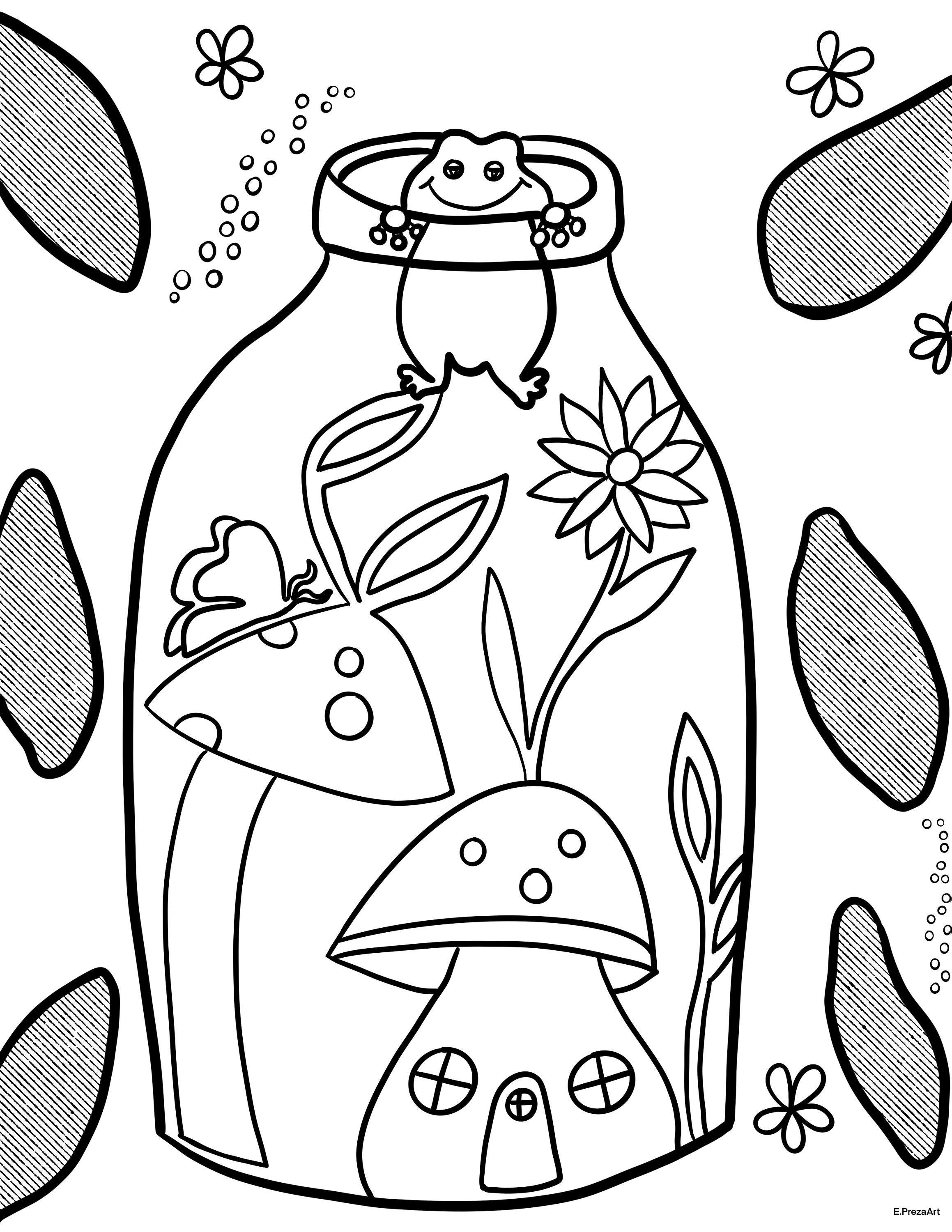 Cottage Core Coloring Page Printable Coloring Page - Etsy New Zealand