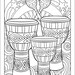 Printable Coloring Pages, Set of 5 Different Coloring Pages, Musical ...