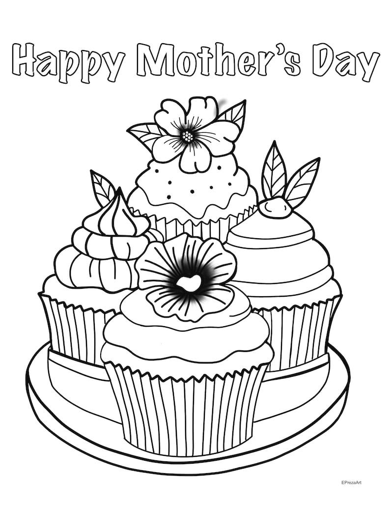 Mother's Day Coloring, Printable Coloring Pages, Mother's Day ...