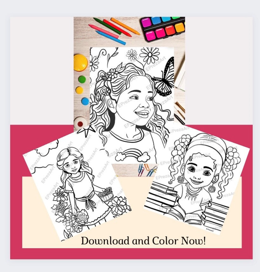 Printable Coloring Pages, Three Children's Coloring Pages, Girl ...