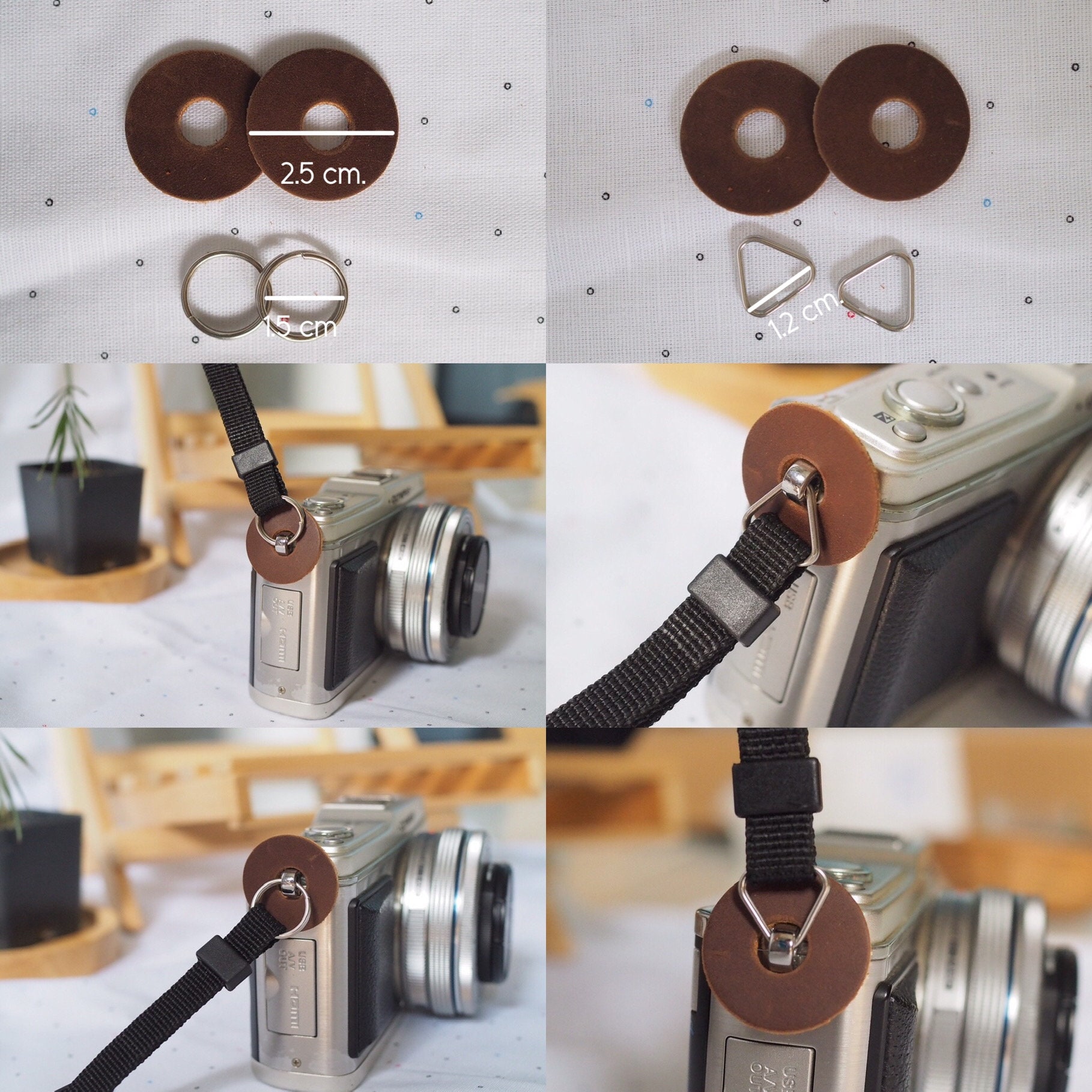 Leather Camera Strap Protection + Split Ring , Camera Accessories - Etsy