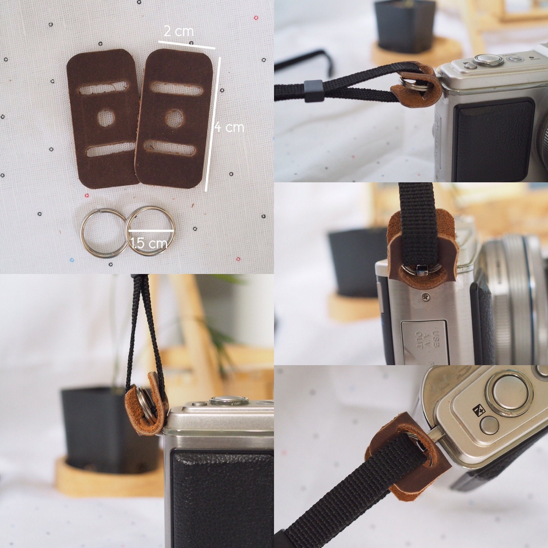 Leather Camera Strap Protection + Split Ring , Camera Accessories - Etsy