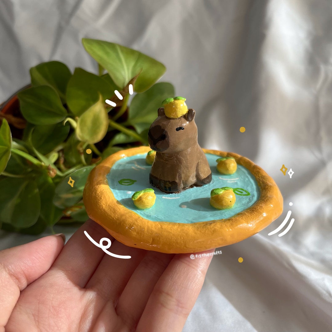 Capybara Yuzu Bath Clay Trinket Dish Hand-made - Etsy