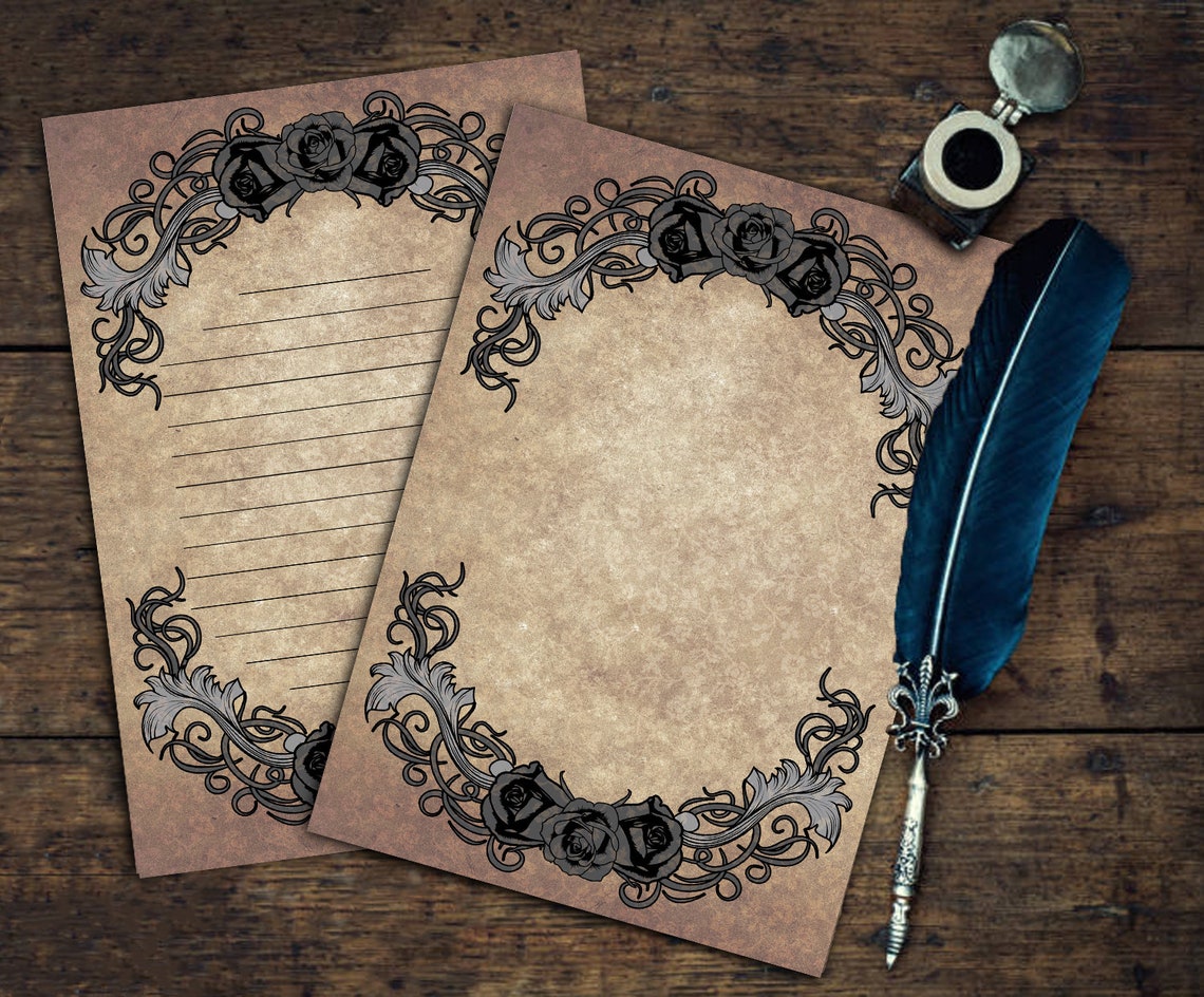 Blank Grimoire Pages A5, Printable Pages for Book of Shadows, A5 ...