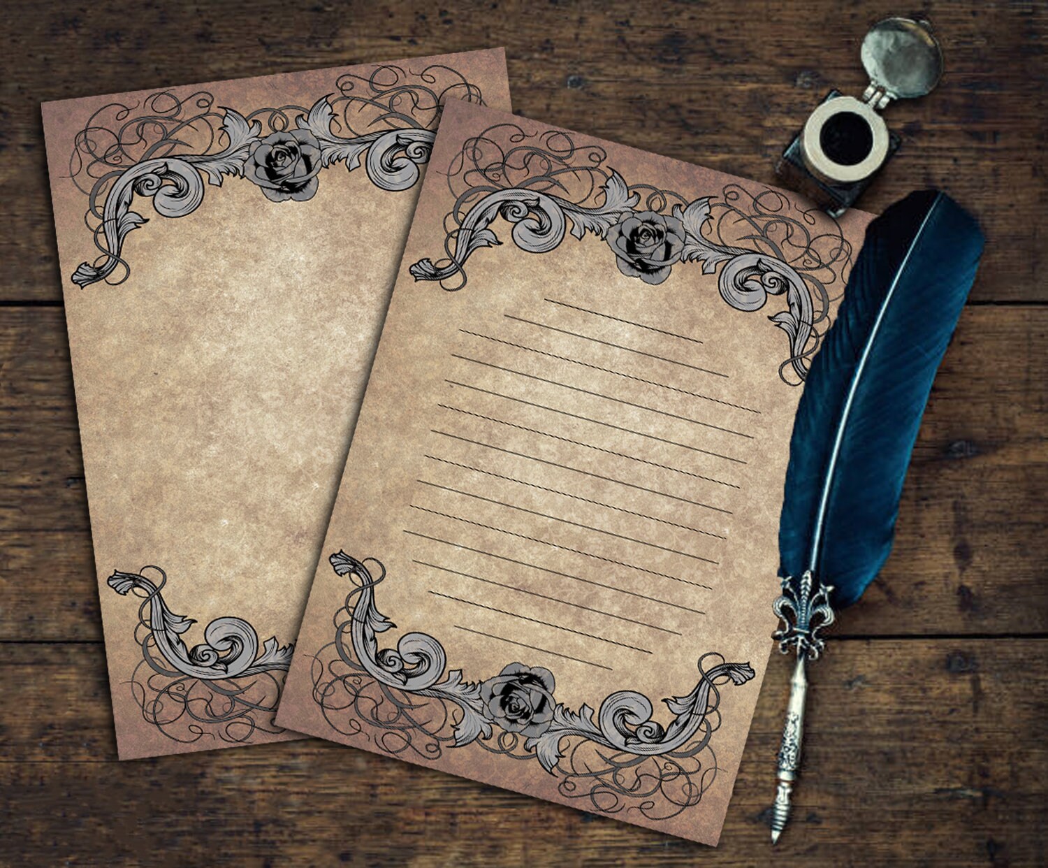 Blank Grimoire Pages A5, Printable Pages for Book of Shadows, A5 ...