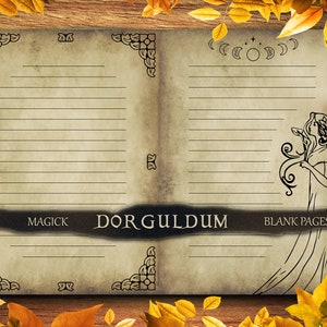 Printable Grimoire Page, Downloadable Book of Shadows Pages, Spell Book ...