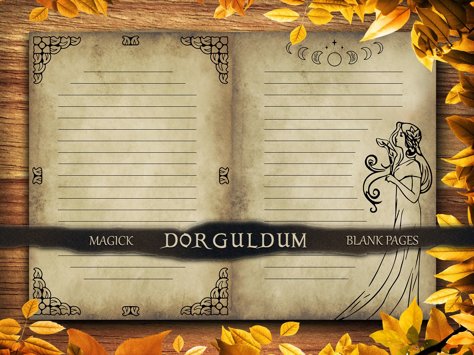 Printable Grimoire Page, Downloadable Book of Shadows Pages, Spell Book ...