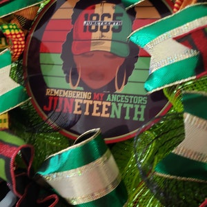 Juneteenth Wreath for Front Door, Juneteenth Door Hanger, Black History ...