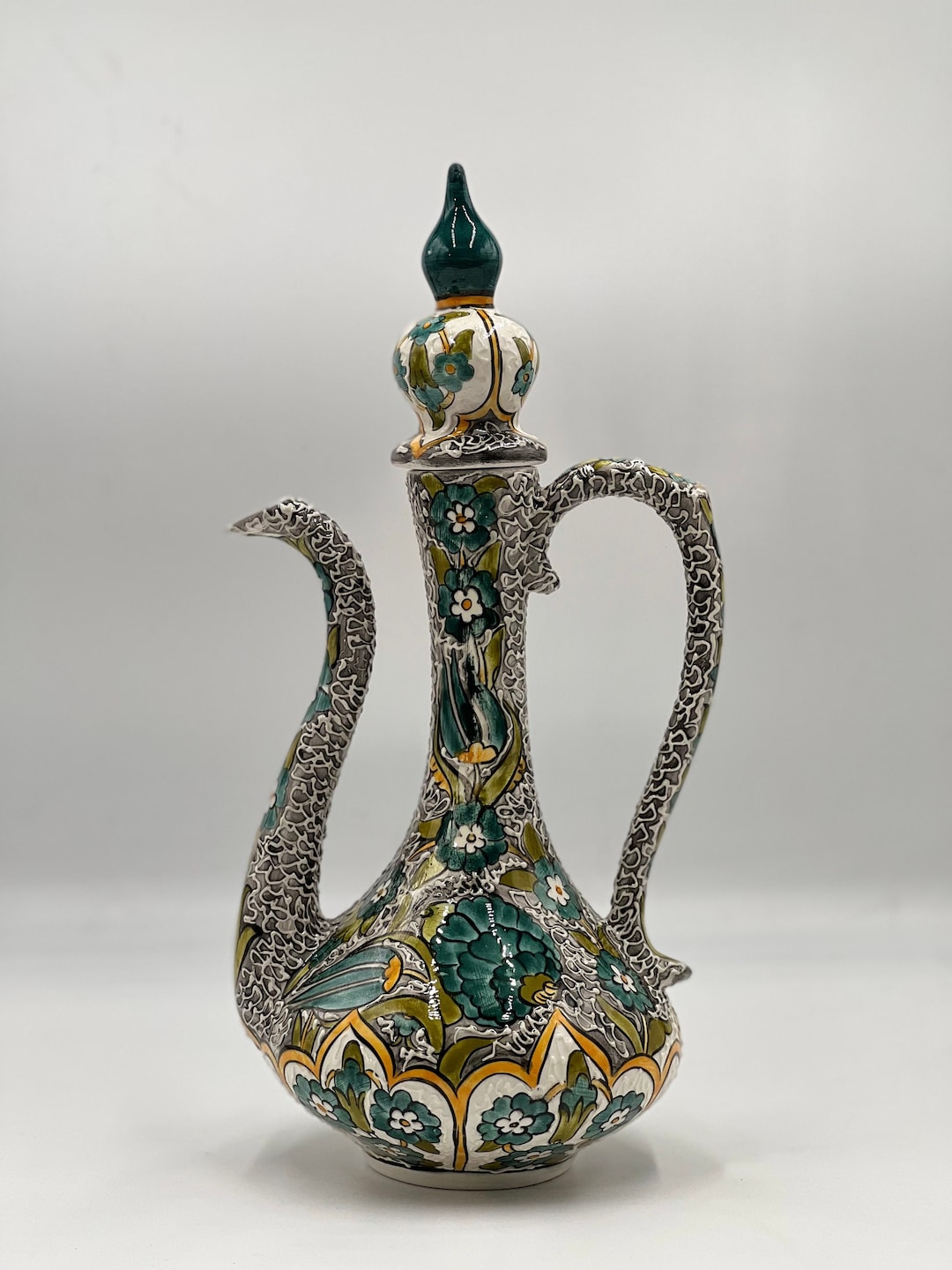 Pitcher Vase, Ceramic Water Jug, Ceramic Decorative Vase, Handmade ...