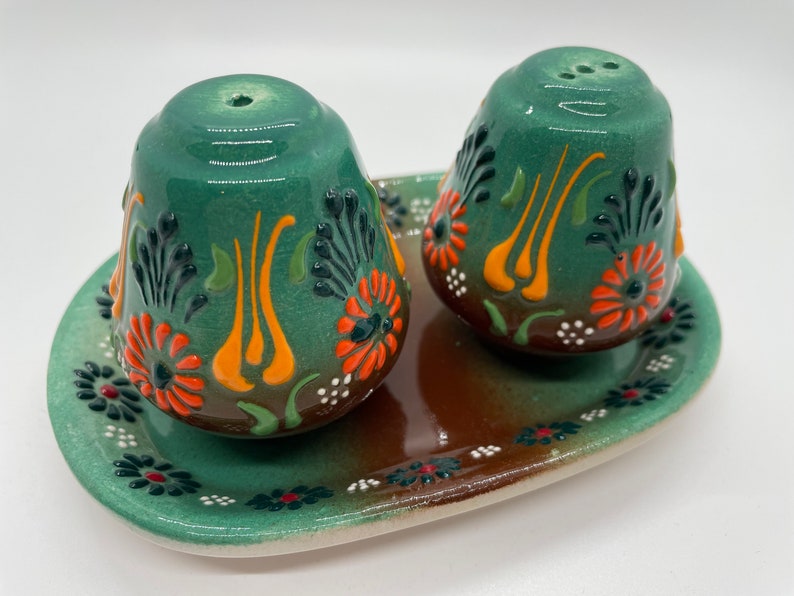 Ceramic Salt and Pepper Shakers Set, Authentic Handmade and Hand ...