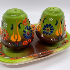 Ceramic Salt and Pepper Shakers Set, Authentic Handmade and Hand ...